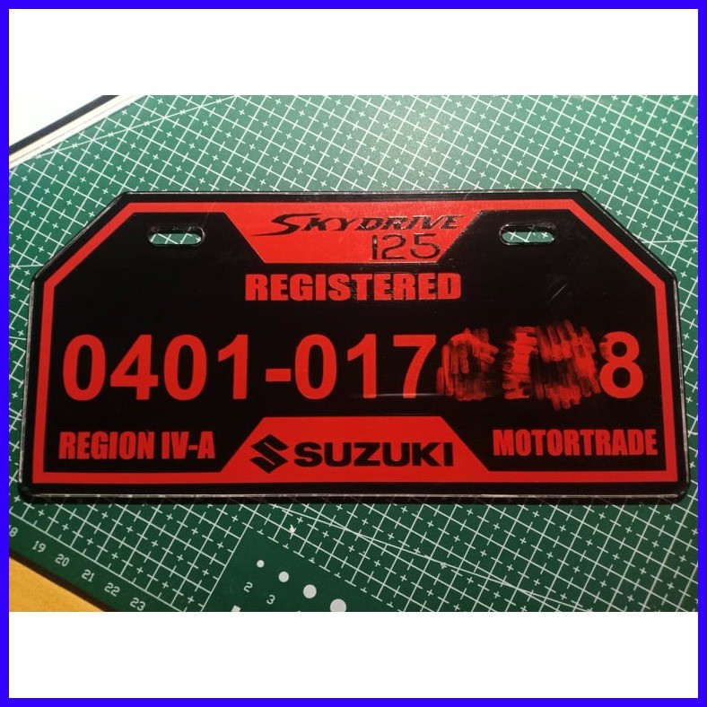 AVL's Motorcycle Temporary plate (Acrylic) | Shopee Philippines