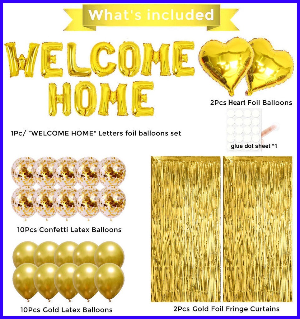 Welcome Home Banner Decoration Set Family Reunion Welcome Back Party at ...