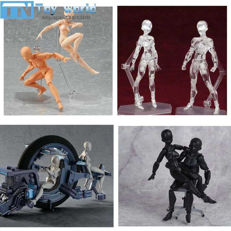 Figma 2025 Artist Movable Limbs Male Female 13Cm PVC Sketch Model Toy Figure Model Mannequin Bjd ...