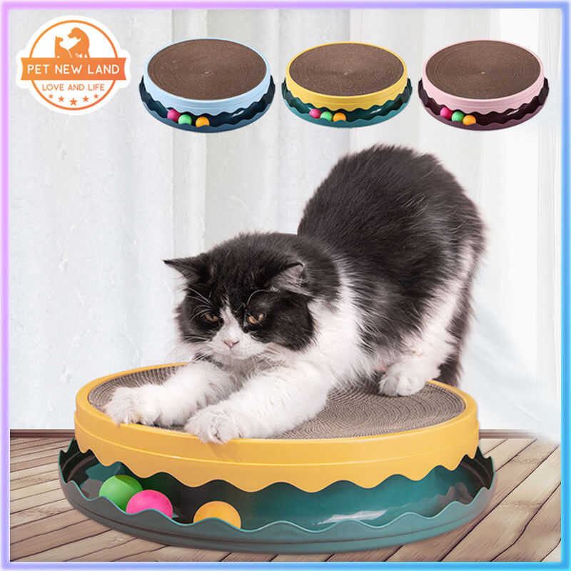 Pet New Land Cat Toy Scratch Board Bed For Cat Replaceable Resistant ...