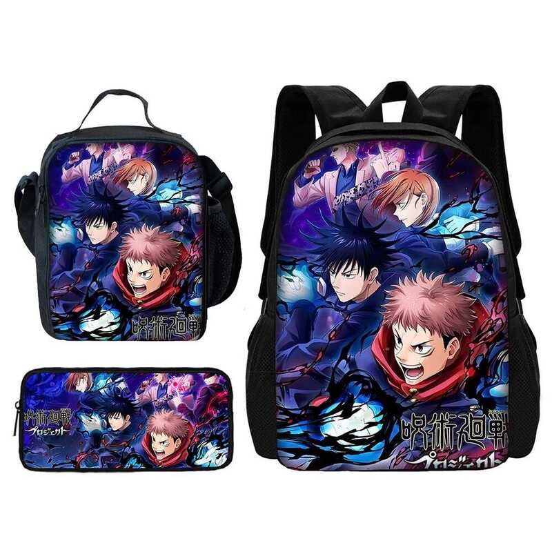 School Bag Jujutsu Kaisen Gojo Anime Child Backpack With Shoulder Bag ...