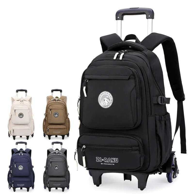 School Bag Children For Kids Boys Wheeled Trolley School With Wheels ...