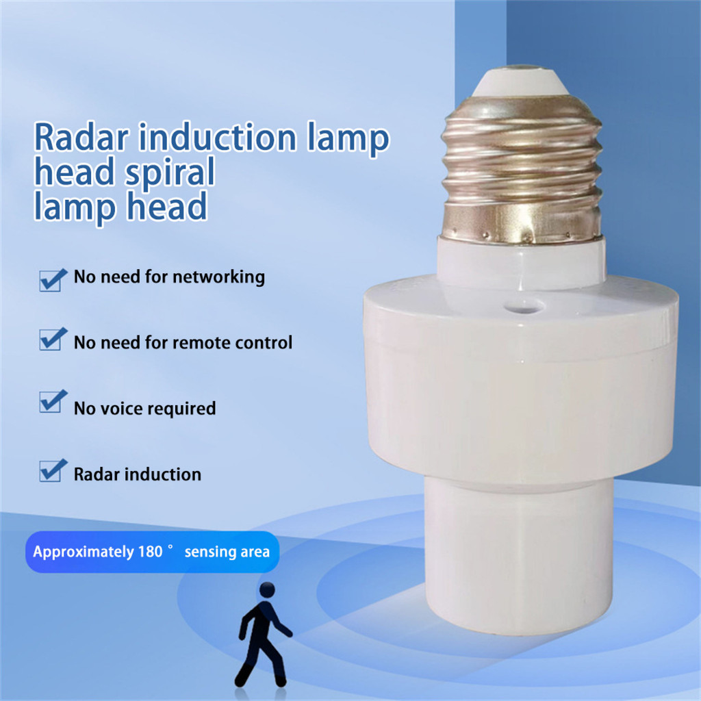 E27 Human Sensing Lamp Holder Automatic Switch Lamp Holder With Radar ...
