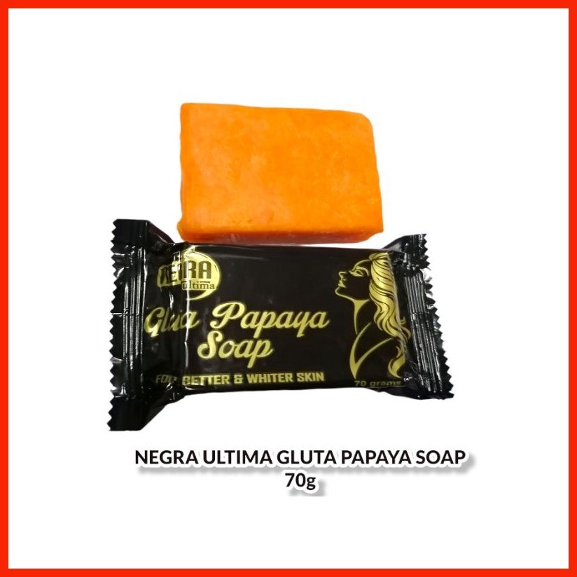 Negra Gluta Papaya Original Whitening Soap Ultima 70g | Shopee Philippines