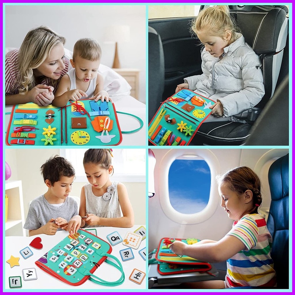 Toddler Busy Board Montessori Sensory Toys for Learning Fine Motor ...