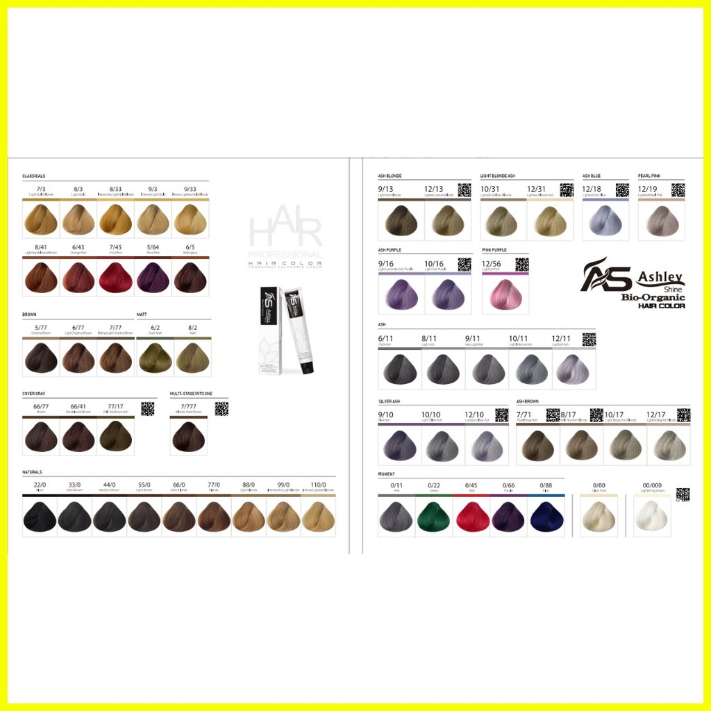 Ashley Shine Bio Organic Fashion Hair Color Set + Oxidizer + Color Save ...