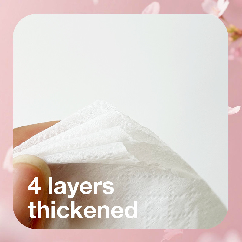 Drawn Paper Face Towels Sakura Double Color Paper Towels Household 8/16 ...