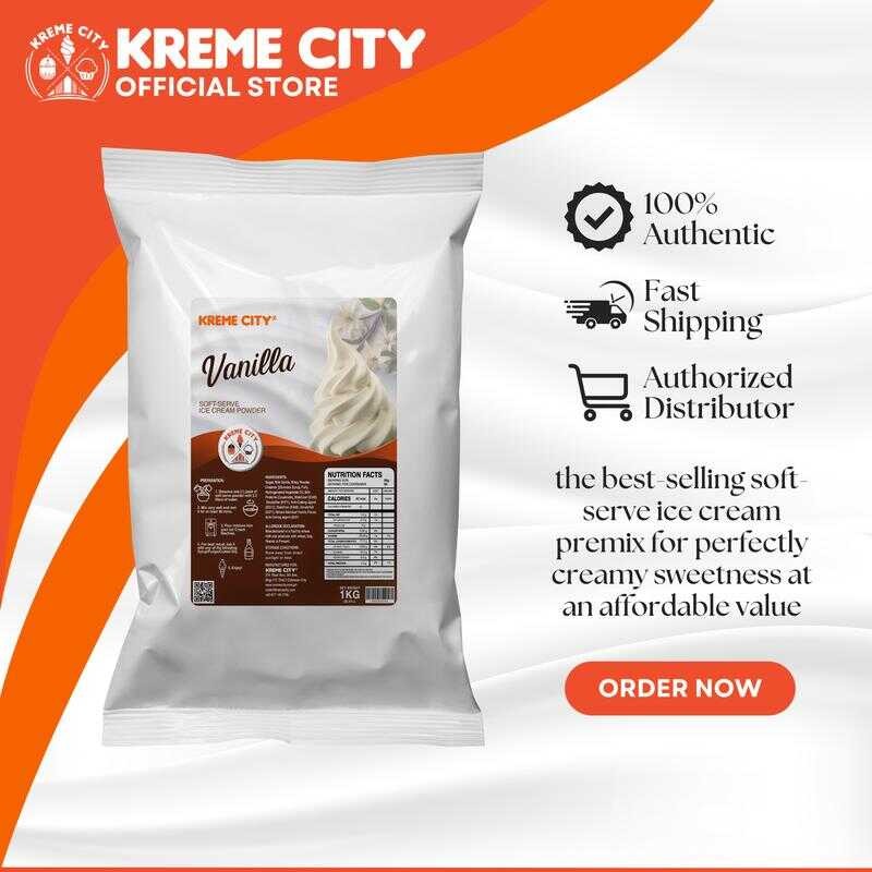 Kreme City Vanilla Soft Serve Ice Cream Powder Premix 1Kg (Soft-Serve ...