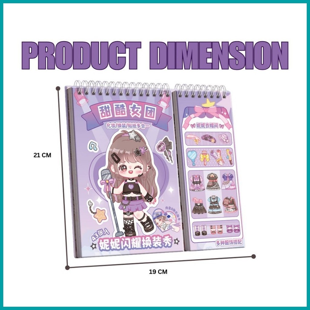 ∭ Nini Coloring and Sticker Pad Dress Up For Kids Scrapbooking and ...