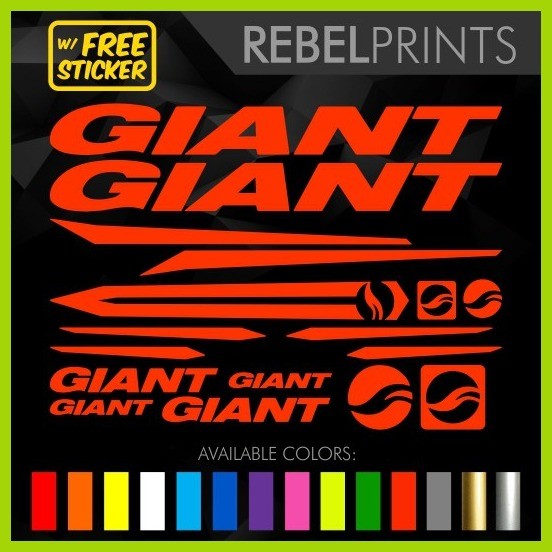 ۩ GIANT Design 2 Sticker Decal Vinyl for Mountain Bike/Road Bike ...