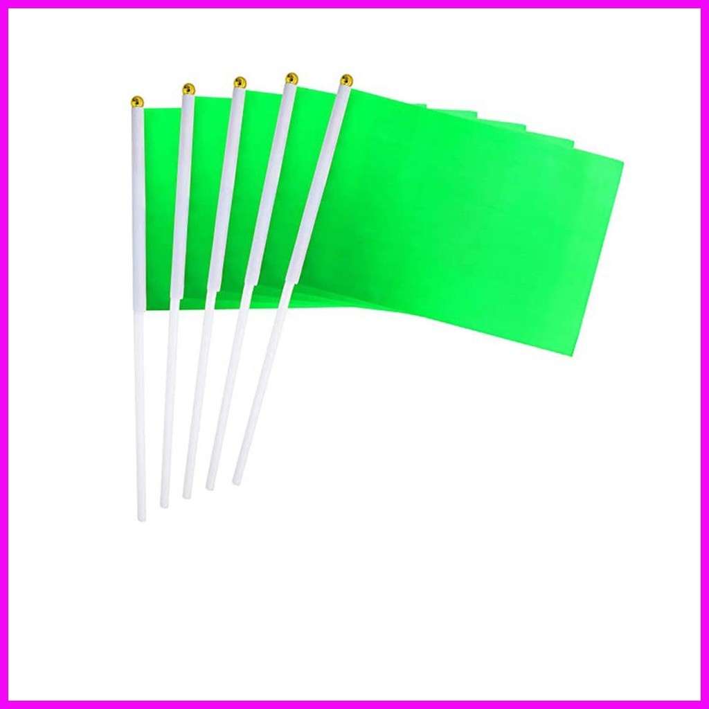 ∏ ☾ 20pcs Color Solid Flag Mini Hand Held Flag Solid White Blank Flags ...