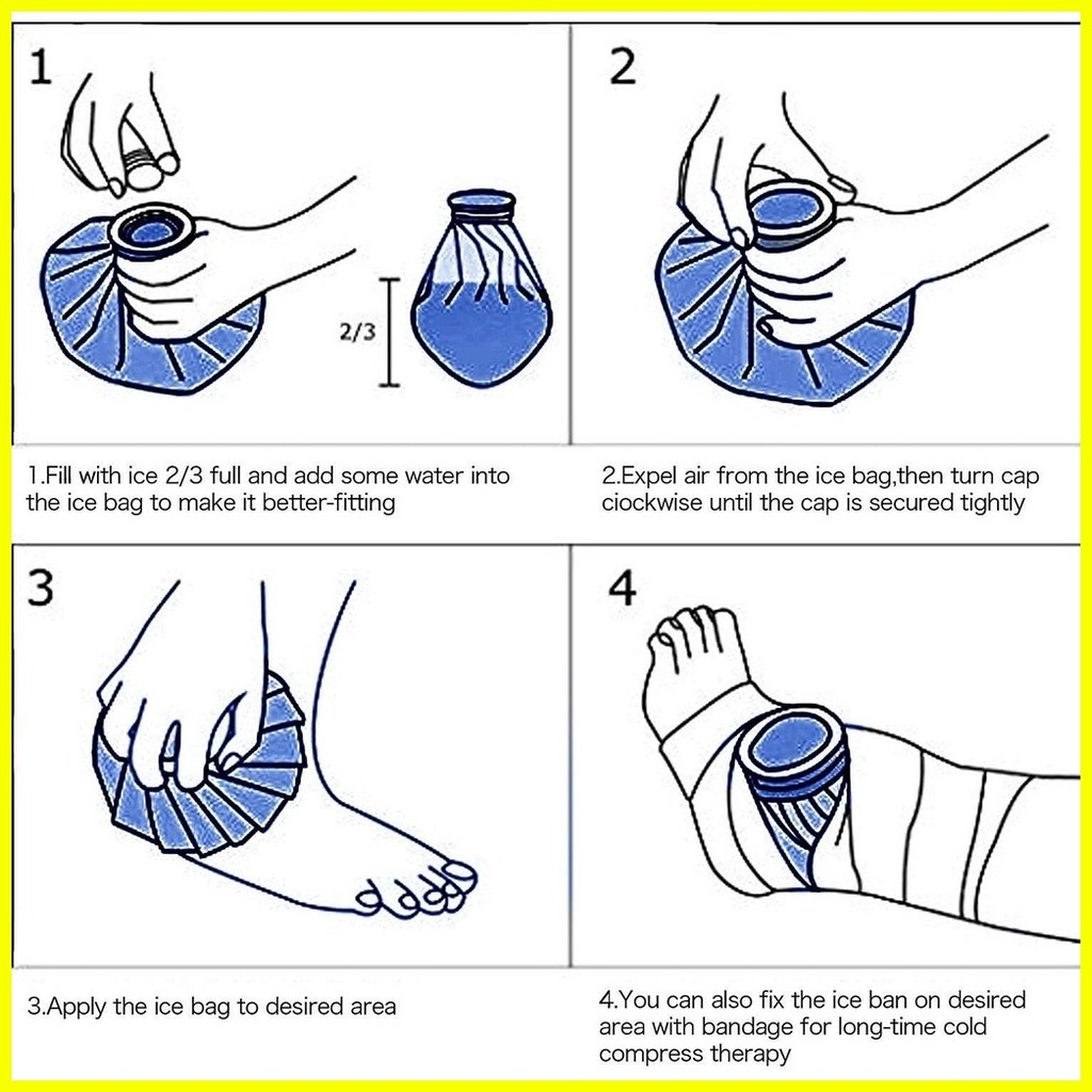 Reusable Ice Bag Hot Cold Therapy Sports Pack Injury First Aid Pain ...