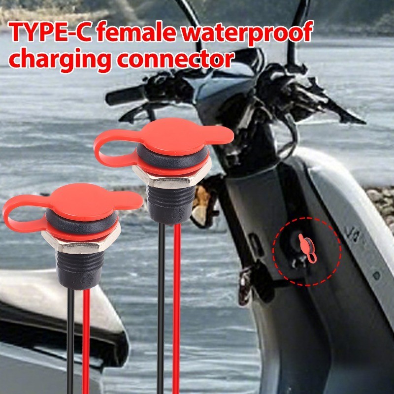 Type-C Female Charging Port Socket - 2Pin Socket Card Buckle ...