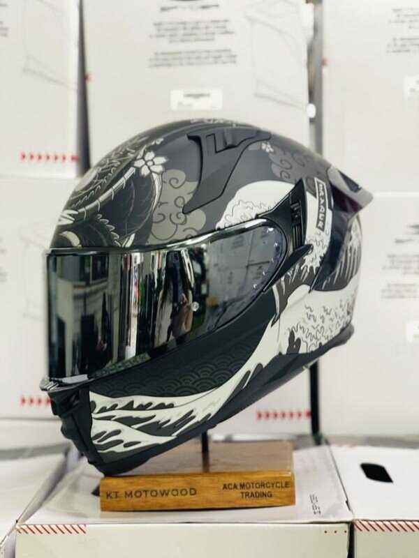 SPYDER FURY Full-Face Dual Visor Helmet With FREE CLEAR VISOR (Akira ...