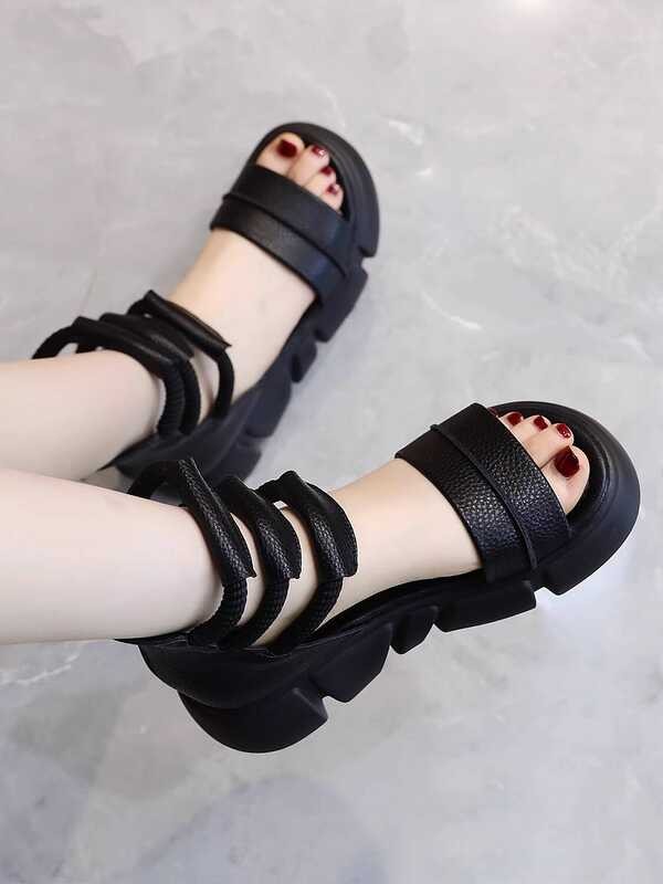 9 2025 Summer New Genuine Leather Thick-Soled Sandals For Women ...