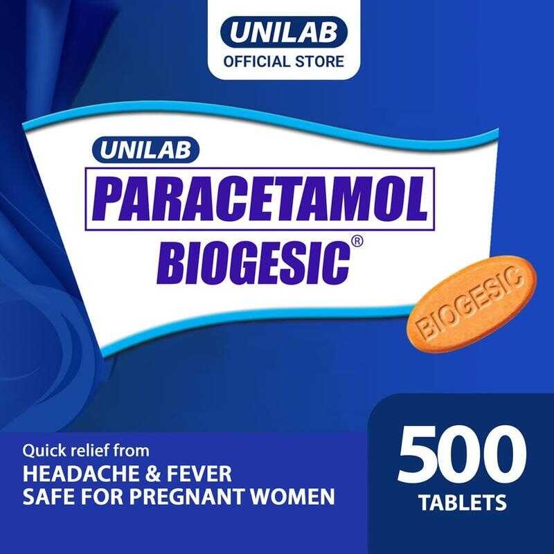 Biogesic 500Mg Paracetamol 500 Tablets (For Headache And Fever Relief ...