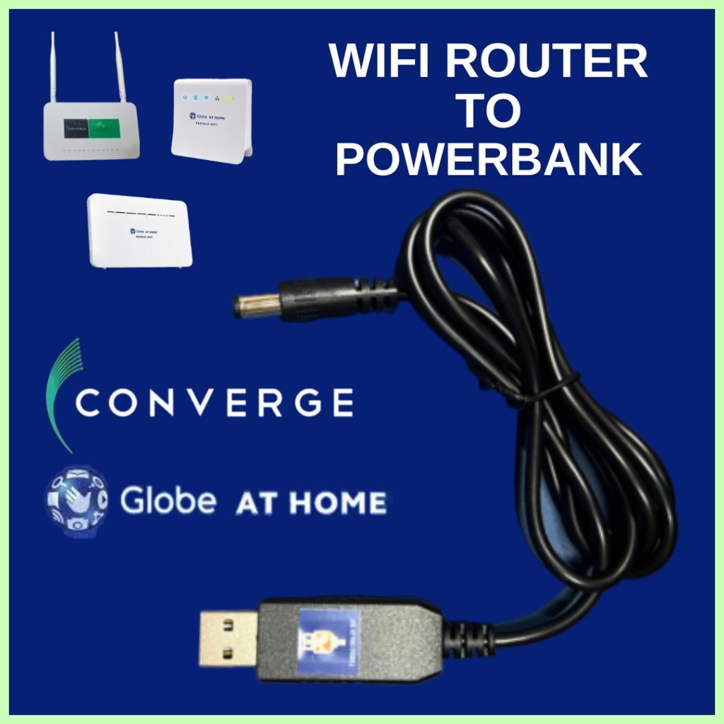 ☎ ☪ WiFi Router to Power bank USB Booster Cable for (Globe at home ...