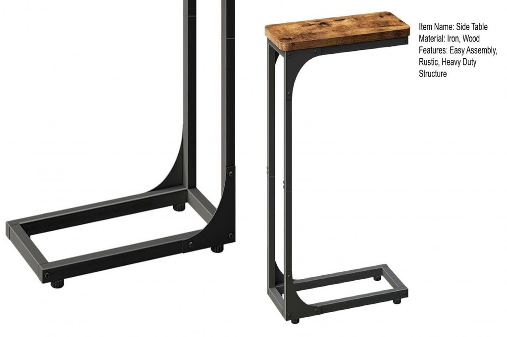 tuingzh Space-saving End Table Sofa Side Table Rustic Slim End Table ...
