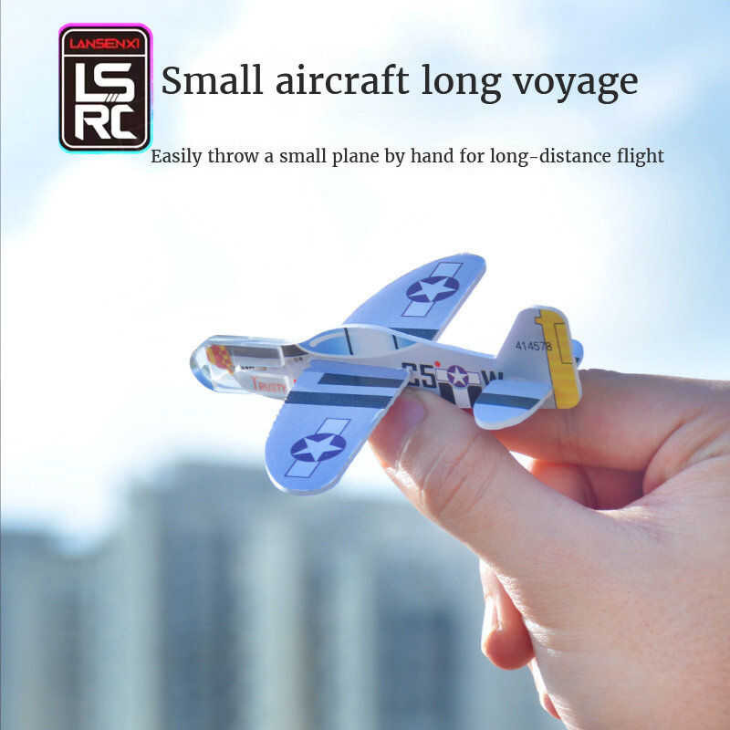 LSRC Mini Foam DIY Color Hand Thrown Small Plane Aviation Model ...