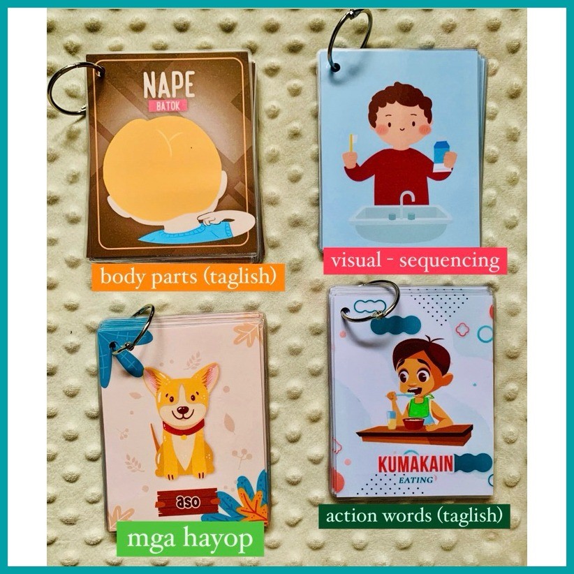 ∝ ┐ ACTION WORDS TAGALOG FILIPINO Laminated Educational Flashcards ...