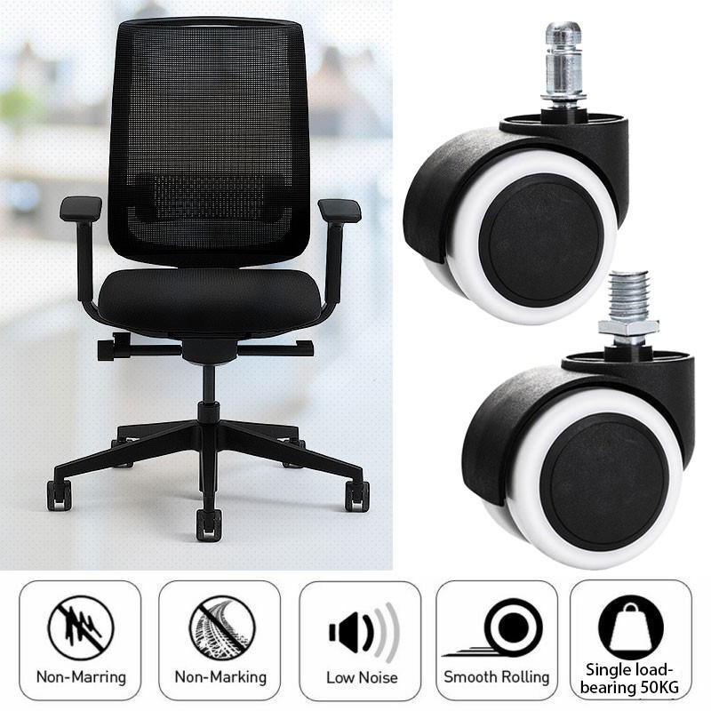 Office Chair Caster 2 Inches Universal Swivel Wheels Silent Wheel ...