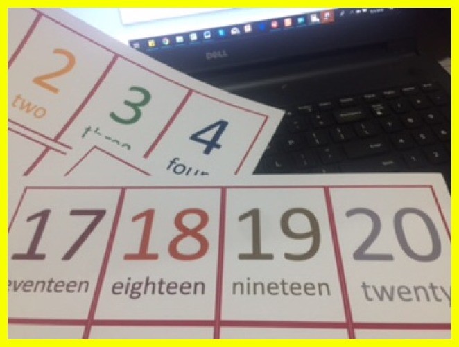 Laminated Flashcards (Numbers with Words) | Shopee Philippines