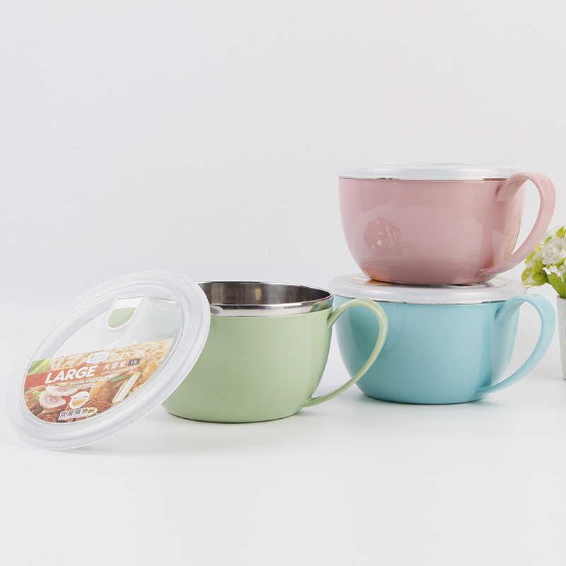 nless Steel Instant Noodle Bowl Large Capacity Dormitory Lunch Box ...