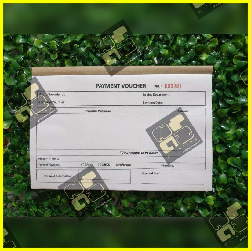 CARBONIZED GENERIC PAYMENT VOUCHER, CASH VOUCHER, CHECK VOUCHER ...