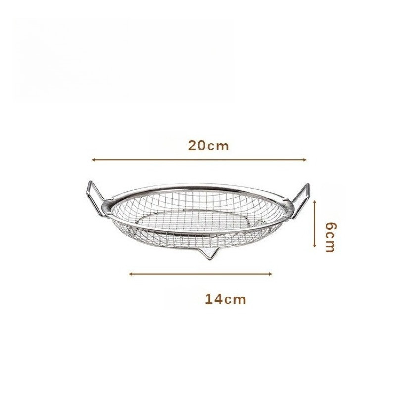 Stainless Steel Oil Filter Mesh With Double Ear Barbecue French Fries ...