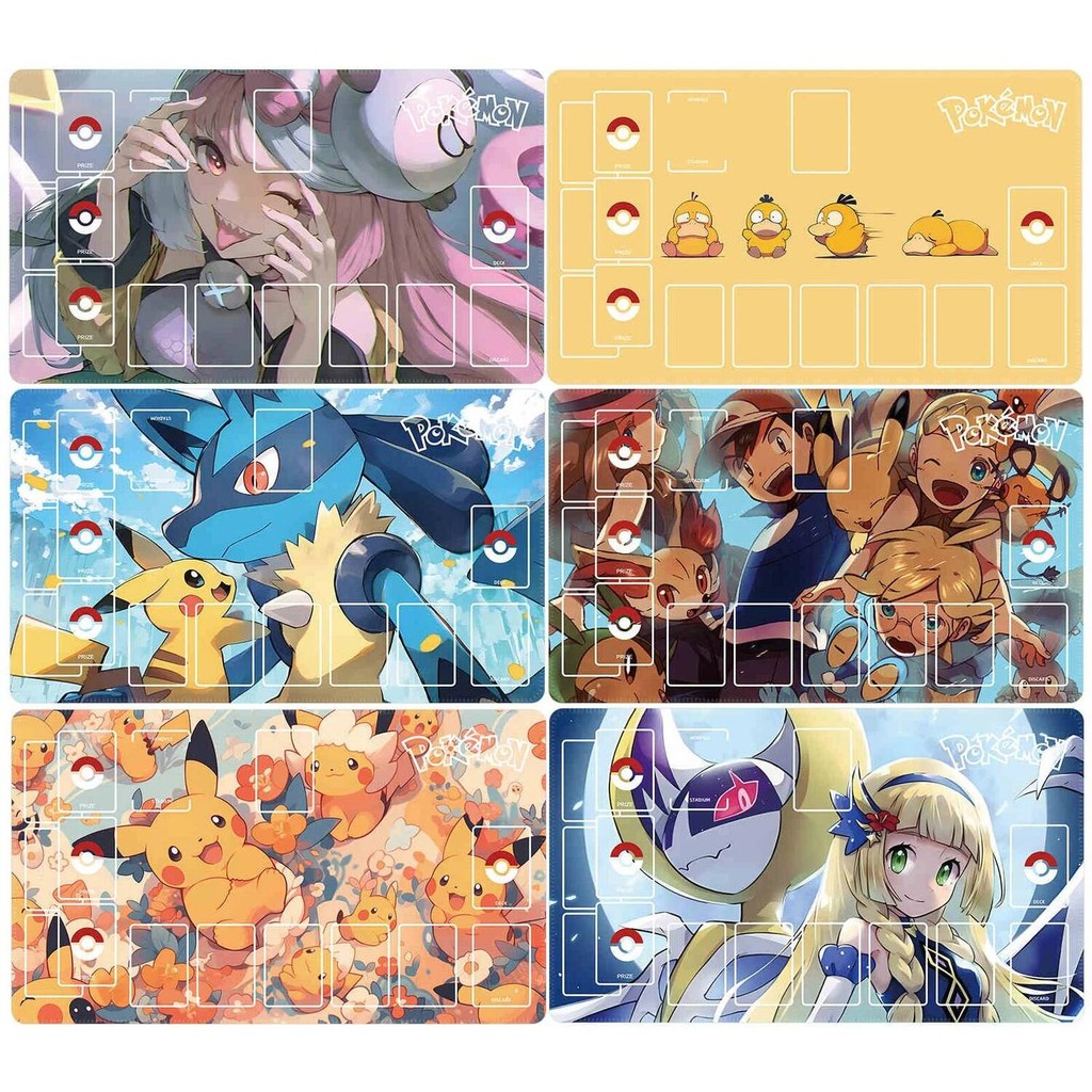 600X400X2Mm PTCG Trainer Iono Ash Ketchum Board Game Card Mat OPCG PTCG ...