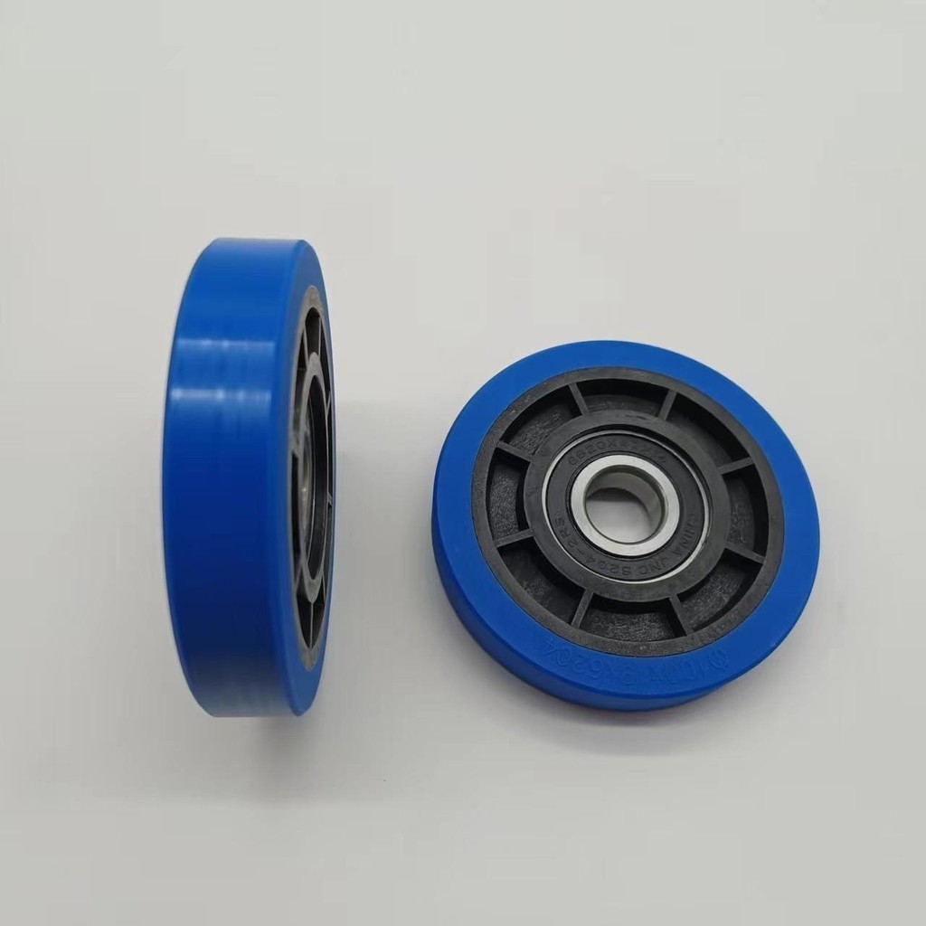 Step wheel of the elevator escalator, roller skeleton wheel, main and ...