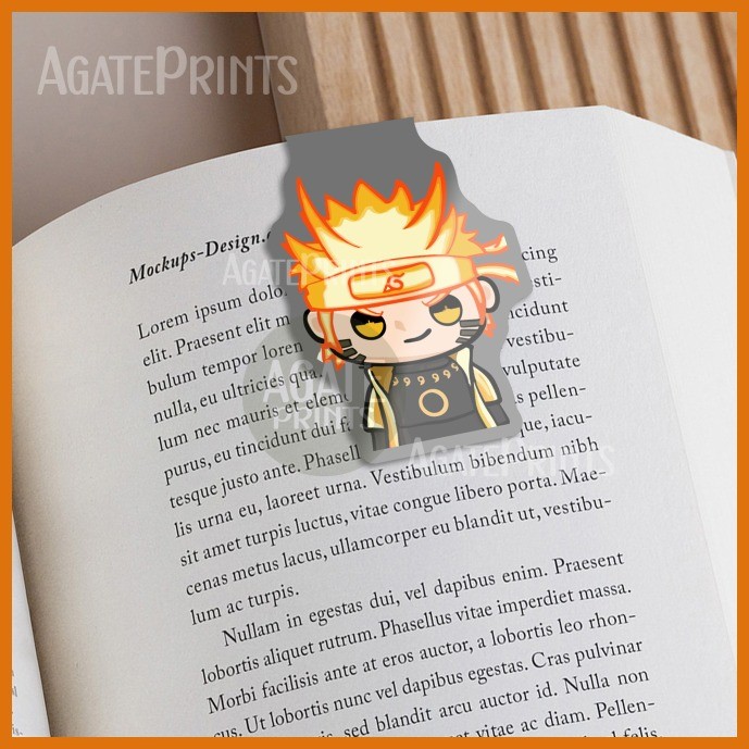 Naruto Chibi Magnetic Bookmark | Sasuke Kakashi Jiraiya Gaara Shikamaru ...