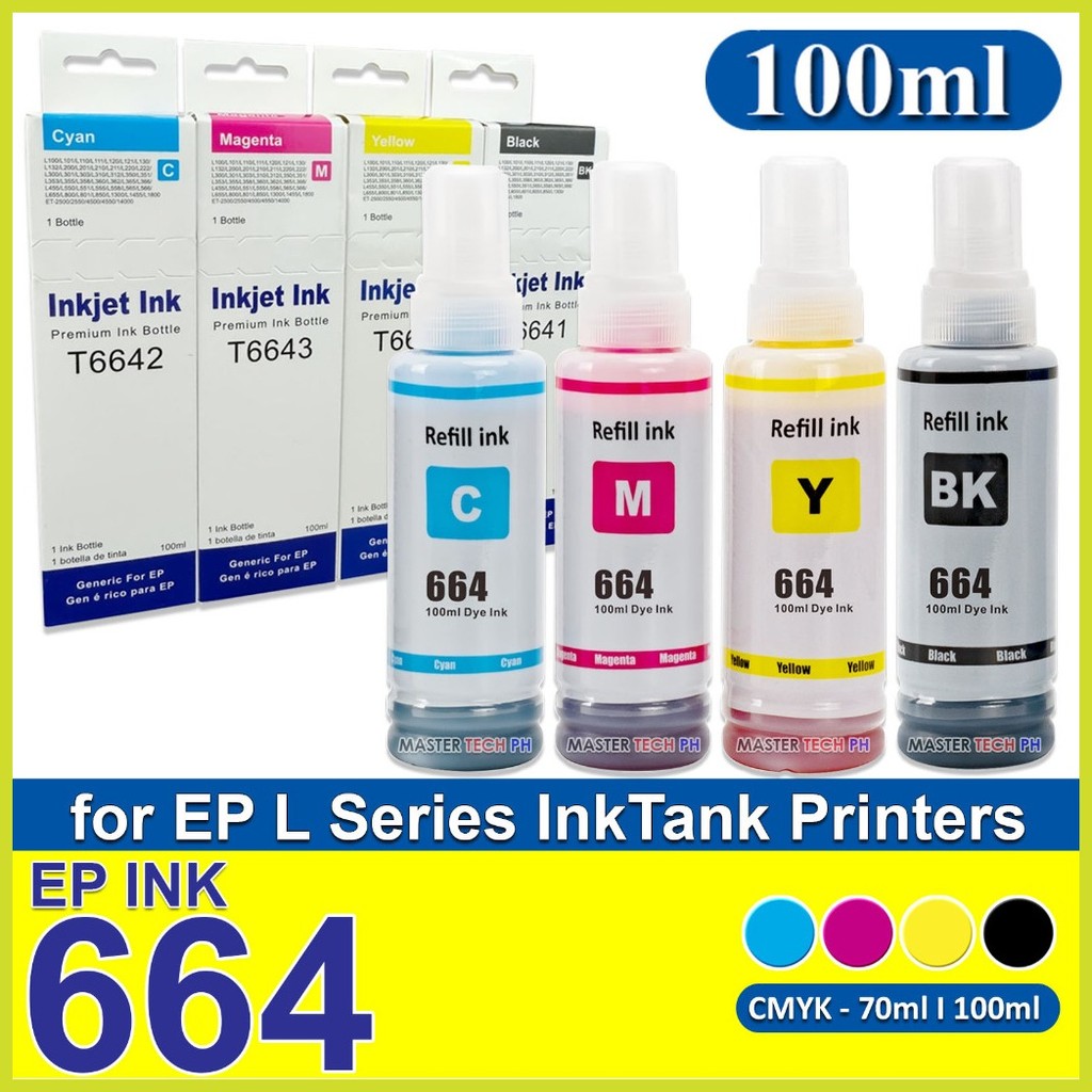 Compatible Epson 664 Ink for Epson L121 L120 L130 L110 L210 L220 L300 L310 L360 L380 L565 L13 ...