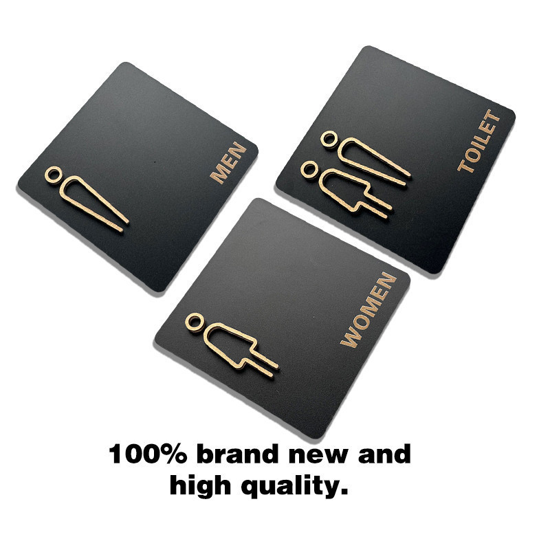 Restroom Signage Public Toilet Door Signage Acrylic Washroom Sign Plate ...