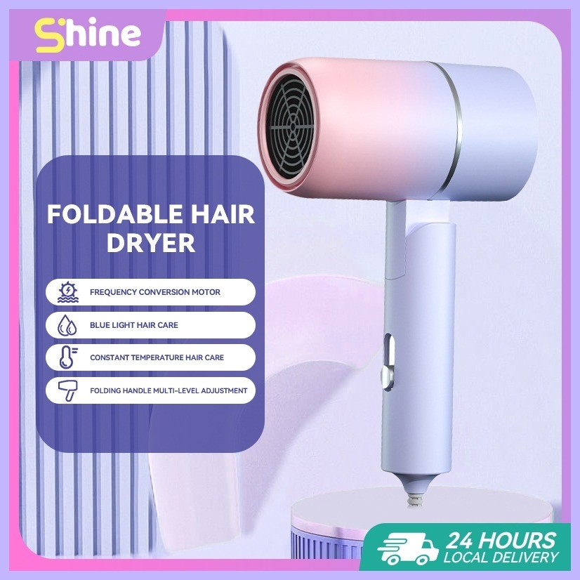 ⊝ ♞,♘COD Mini Hair Blower Dryer Foldable Travel Blower Small Home Hair ...