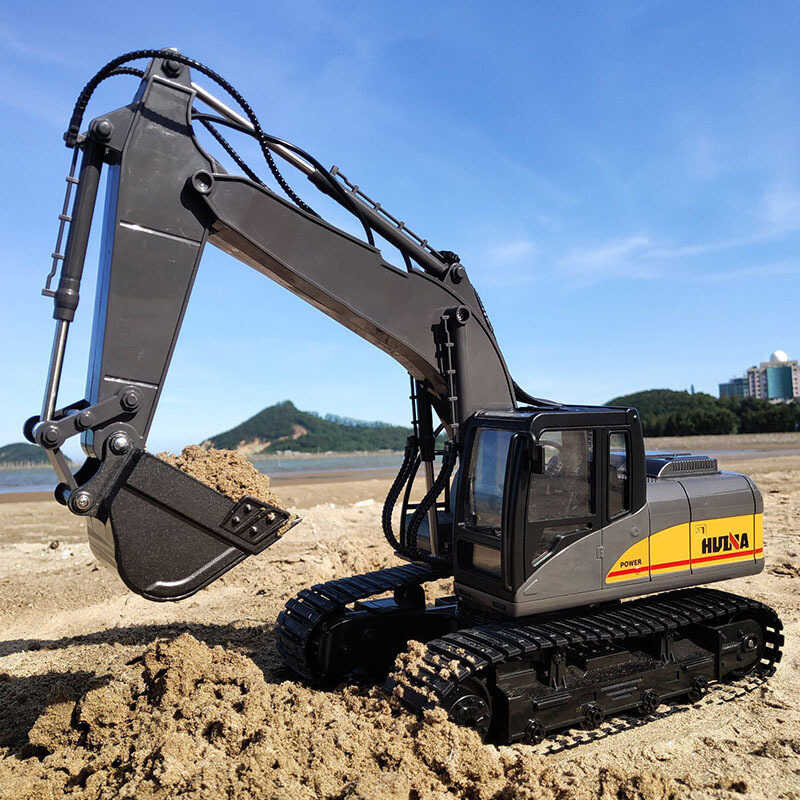 Large remote-controlled excavator model, fully hydraulic, all aluminum ...