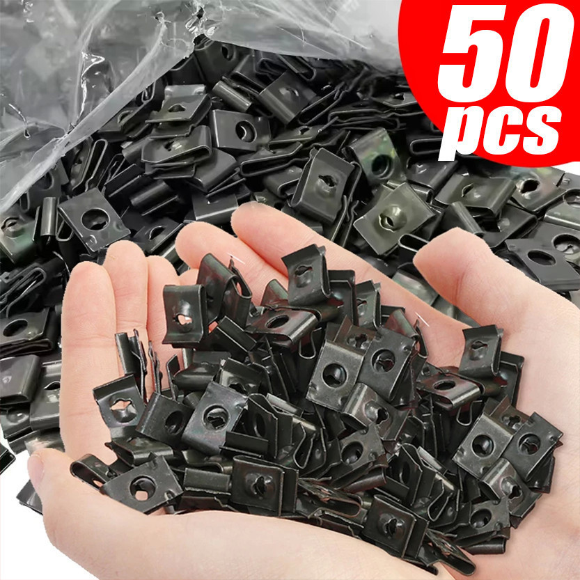 U-Type Clips Heavy Duty Rustproof for Cars, 50PCS M4/M5 Screw ...