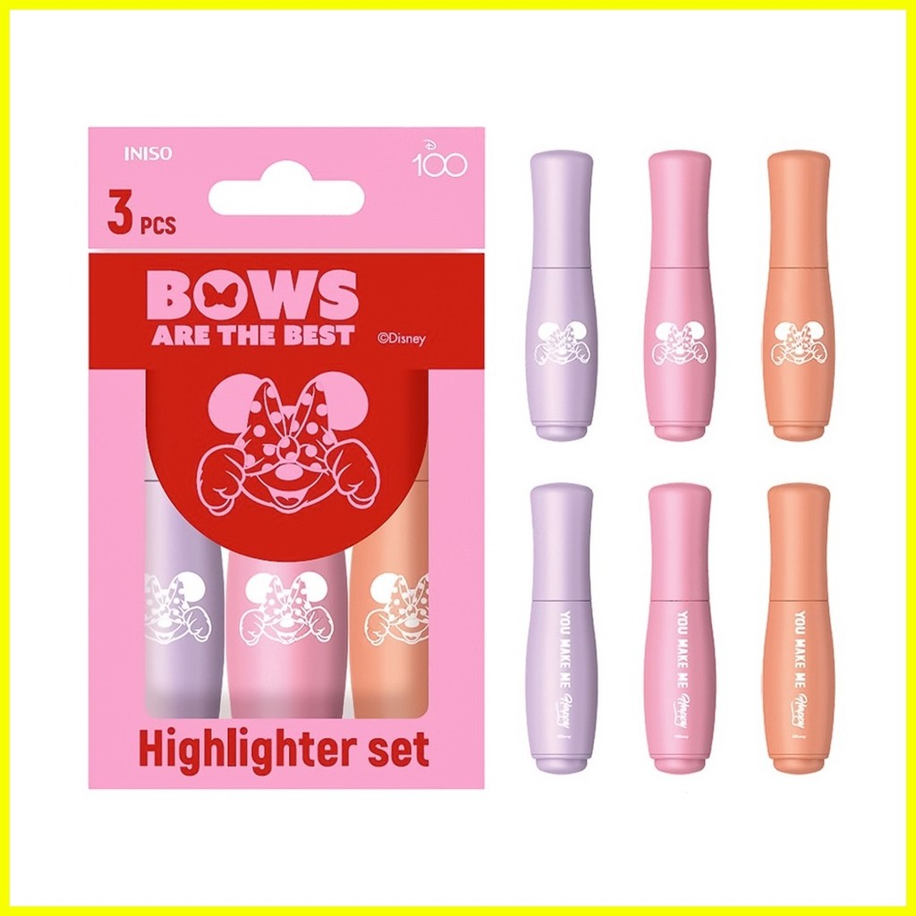 MINISO Disney 100 Smile Faces Collection Highlighter (3 Pcs, Minnie ...