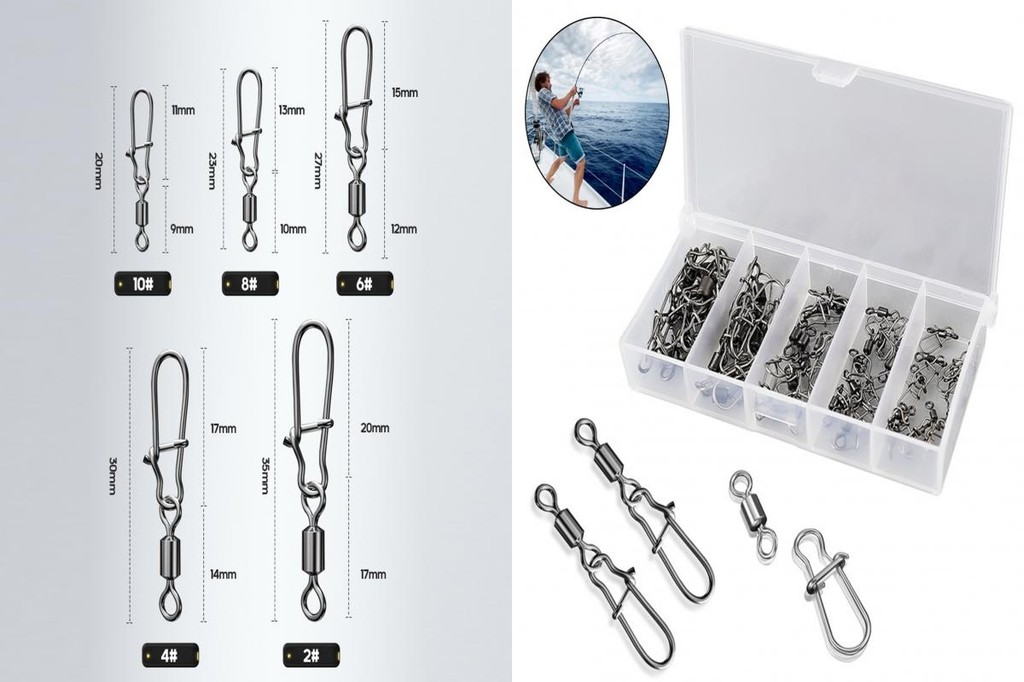 [AM] Flexible Rotation Bait Pin 360-degree Rotation Fishing Pin 360 ...