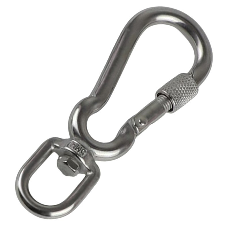 Spring Clasp Hook for Pet Lanyard Snap Carabiner 360 Degree Swivels Eye ...