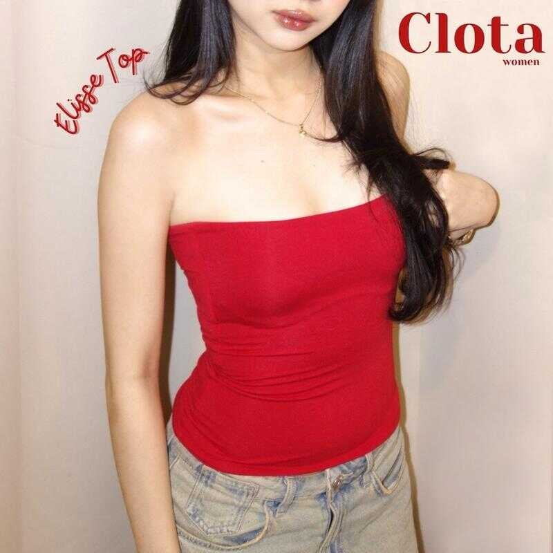 CLOTA WOMEN - Elisse Top Double Lined Full Length Tube Slim-Fitting 734 ...