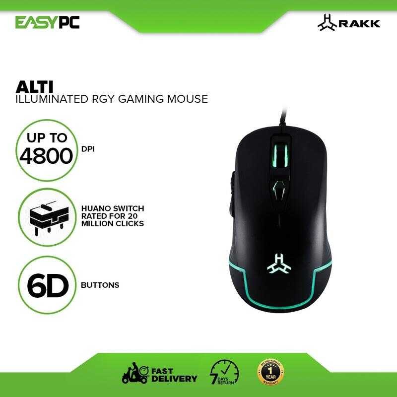 Easypc | Rakk Alti Illuminated Gaming Mouse Best For FPS Games 1 Year ...