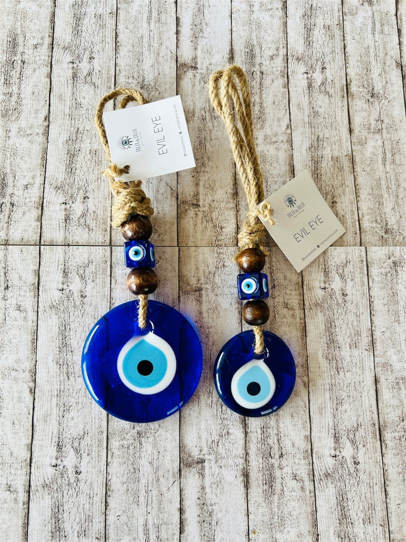 Hand-Woven Turkish Blue Eyes Glass Pendant Original Design ...