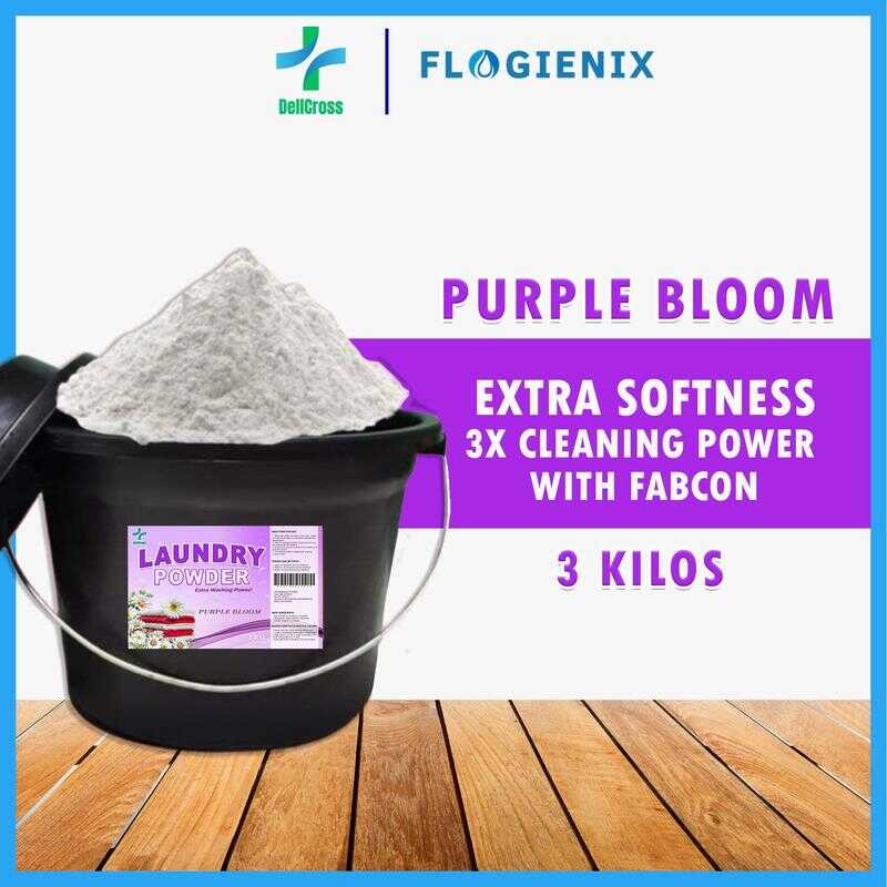 FLOGIENIX POWDER DETERGENT FABCON PURPLE BLOOM SCENT - 3Kg | Shopee ...