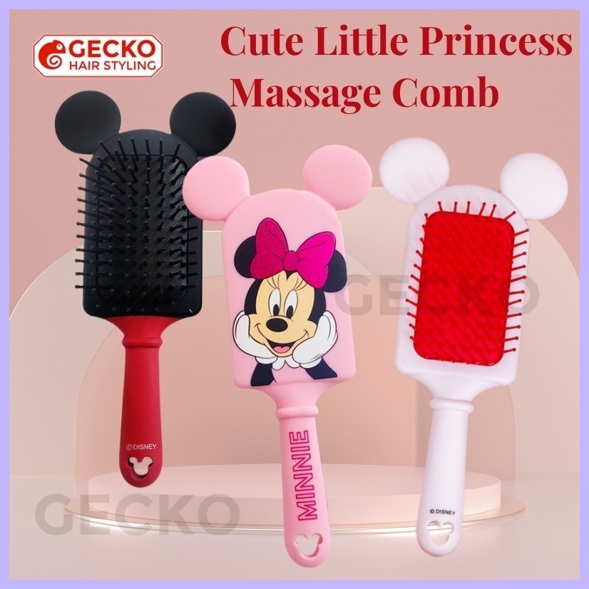 Mickey Mouse Children Air Cushion Hair Comb Set Pink Cute Brush Anti ...