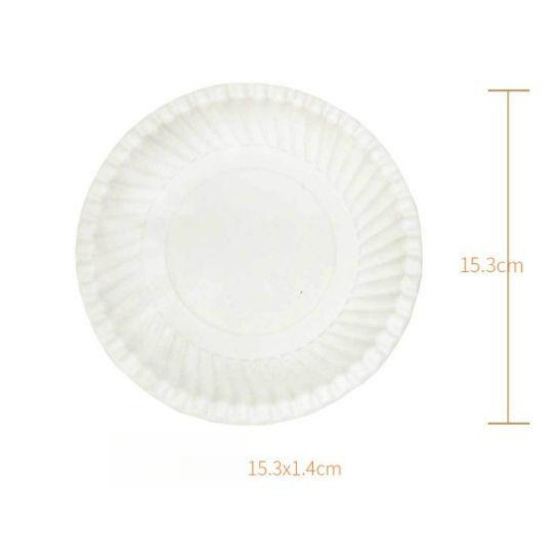 50pcs White Paper Plate 9" Inch Disposable Paper Plate Party Paper ...