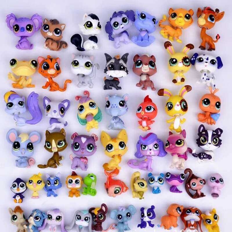 Rare 5/15Pcs Little Pet Shop Toy Standing Short Hair Cat Figure ...