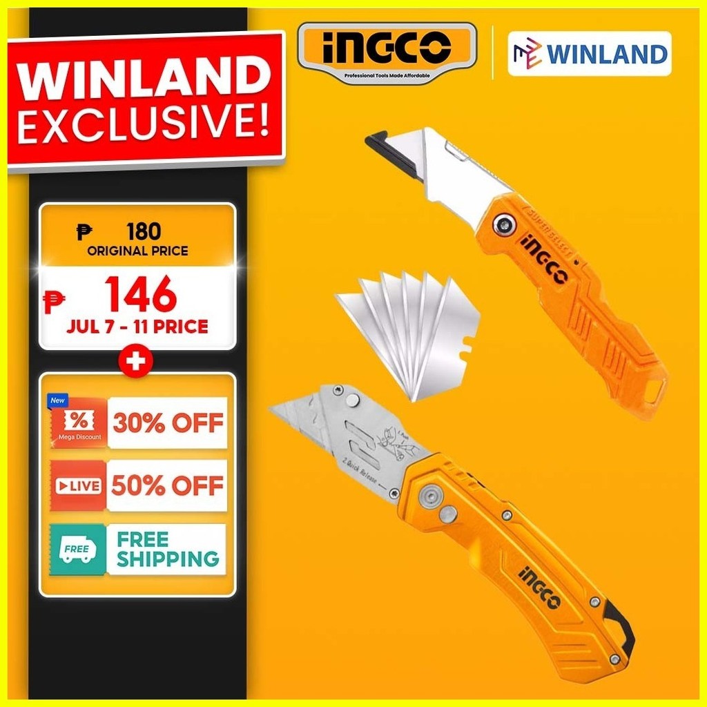 Ingco by Winland Stainless Steel Folding Utility Swiss Knife HUK6288 and HUK6236 ING-HT | Shopee ...