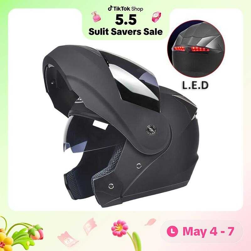 Anak ICC Sticker LED Original Modular Helmet Motorcycle Full Face With ...
