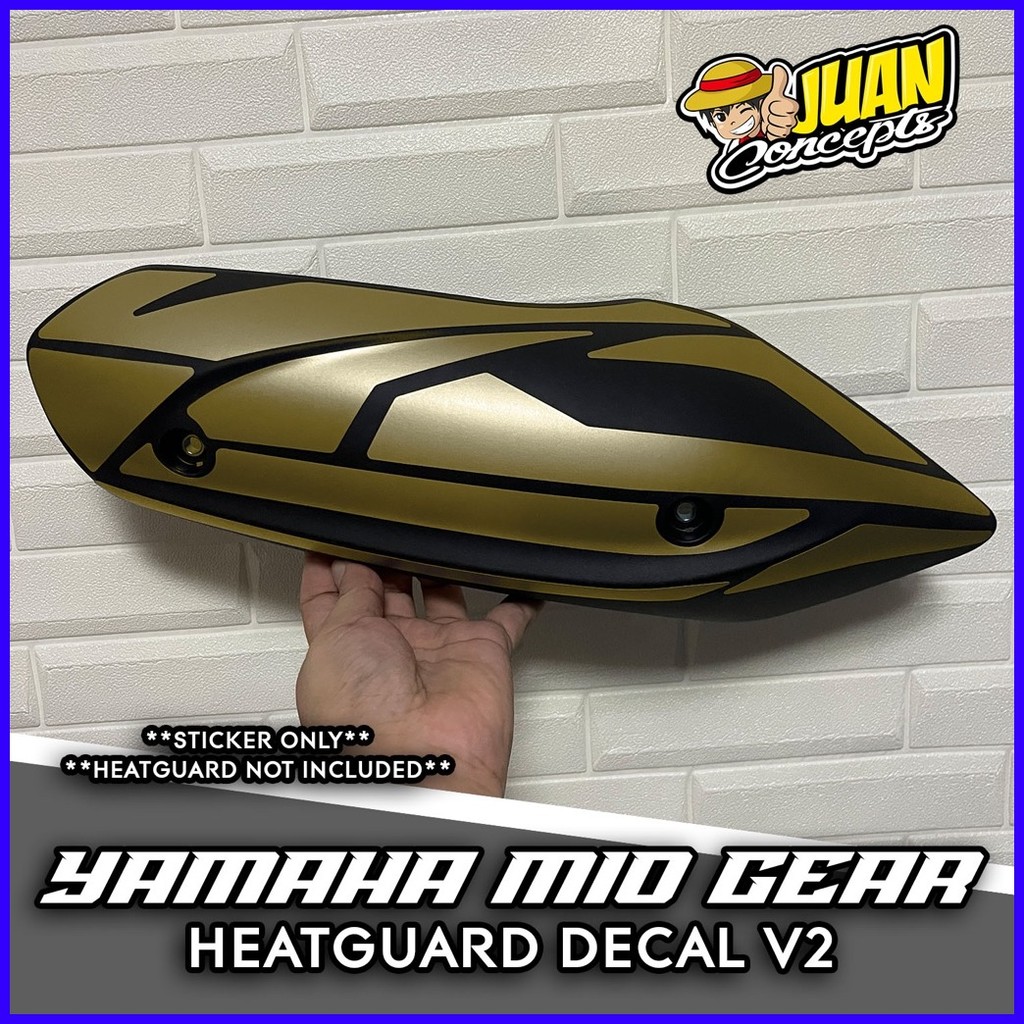 Yamaha Mio Gear Heatguard Decal Sticker(StripsPlainDesign) | Shopee ...